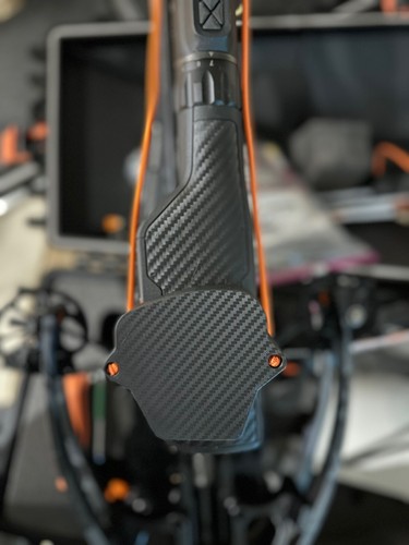 Black Carbon Fiber Effect Burris Oracle X Scope Caps with Orange Shock ...