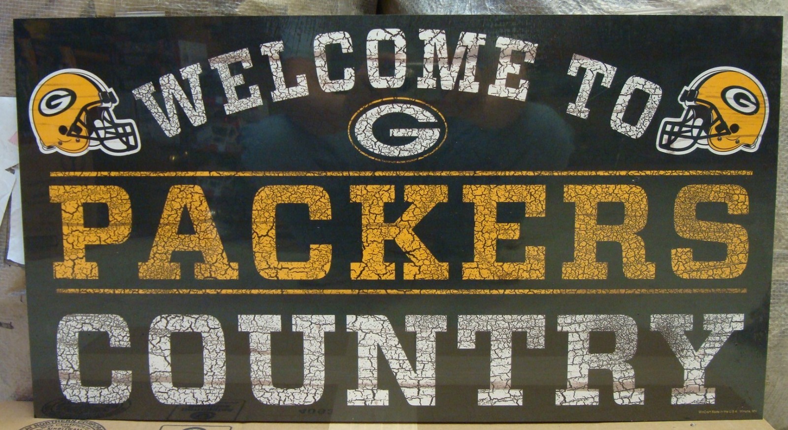 GREEN BAY PACKERS WELCOME TO PACKERS COUNTRY WOOD SIGN 13"X24'' NEW ...