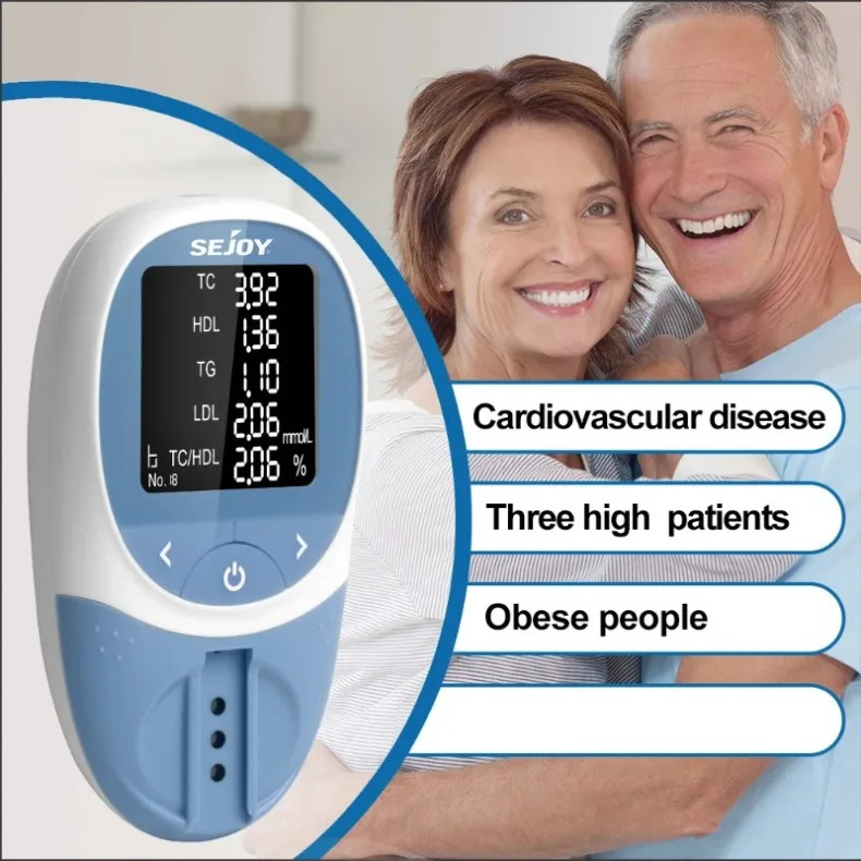 5-in-1 Blood Lipid Test Kit Home Cholesterol Monitor HDL LDL TG Meter ...