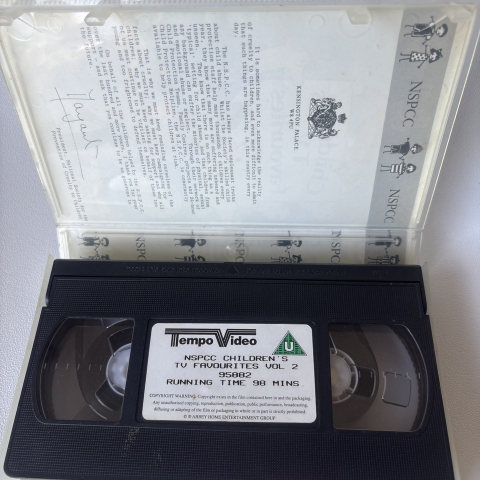 Children's T.V Favourites Volume 2 NSPCC VHS - Postman Pat, Pingu Etc ...