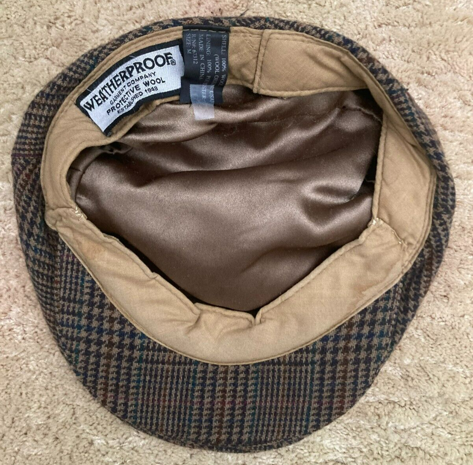 Weatherproof Garment Company Protective Wool Men's Flat Cap Size Medium ...