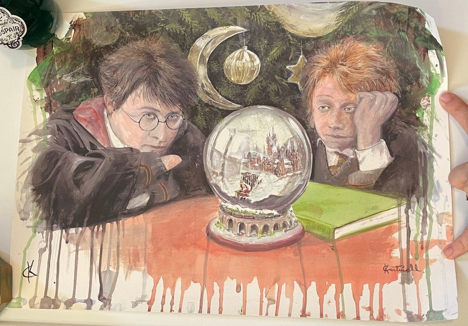 Geek Gear Wizardry Harry Potter Magical Christmas Ron Divination print ...