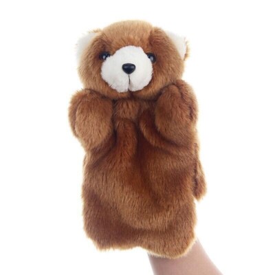 Cartoon 26CM Animal Bear Hand Puppets Zoo Soft Plush Toys Parent-child ...