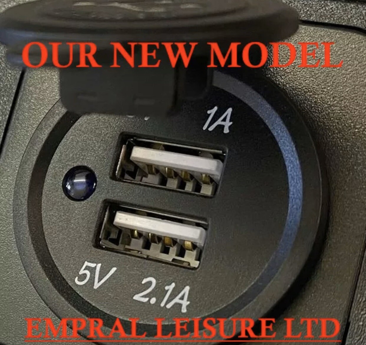 C-Line CBE 12v Double Twin USB Socket Light Switch Camper Van Motorhome ...