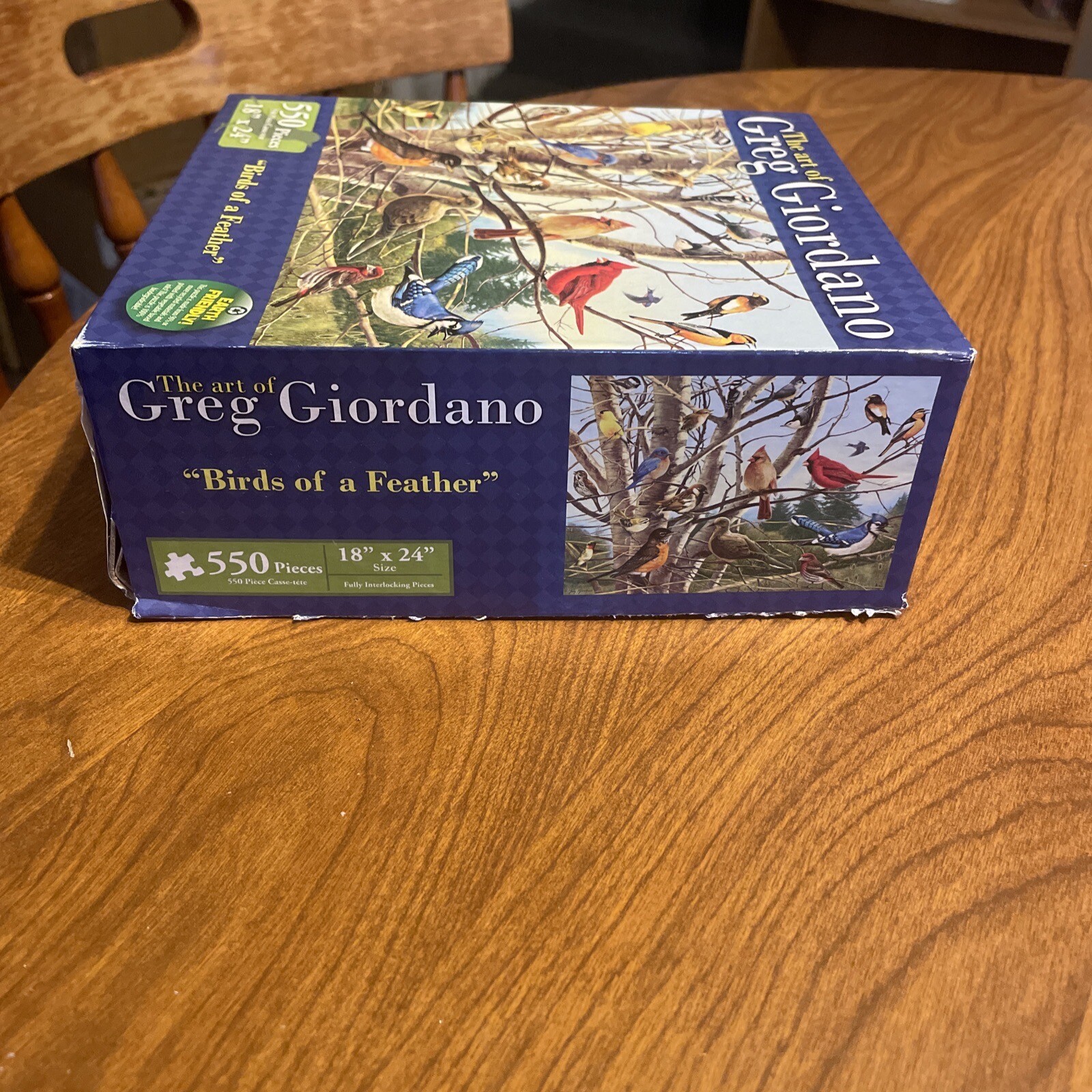 Greg Giordano 550 pc Jigsaw Puzzle 24" x 18" Birds of a Feather" Bird ...