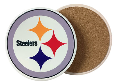 4" Round Ceramic Coaster Football Teams-Cork Backing-Sport-Football ...