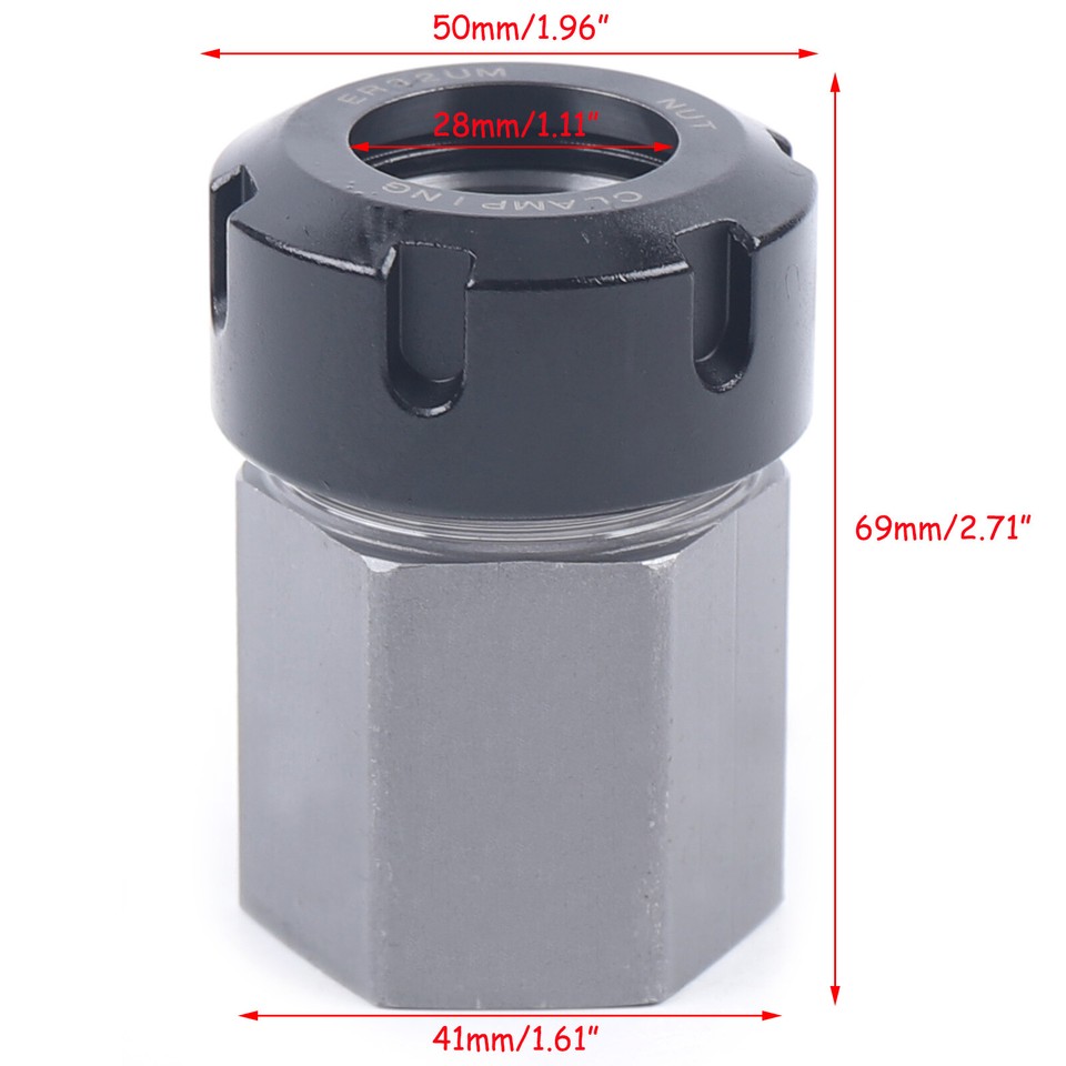 ER-32 Hex+ Square Collet Block Spring Chuck Holder for CNC Lathe ...