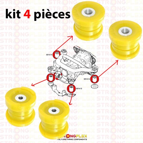 BMW E46 M3, Z4 kit de silentblocs de montage de sous châssis arrière ...