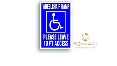 5" Wheelchair Ramp Sticker Decal door window outdoor | eBay