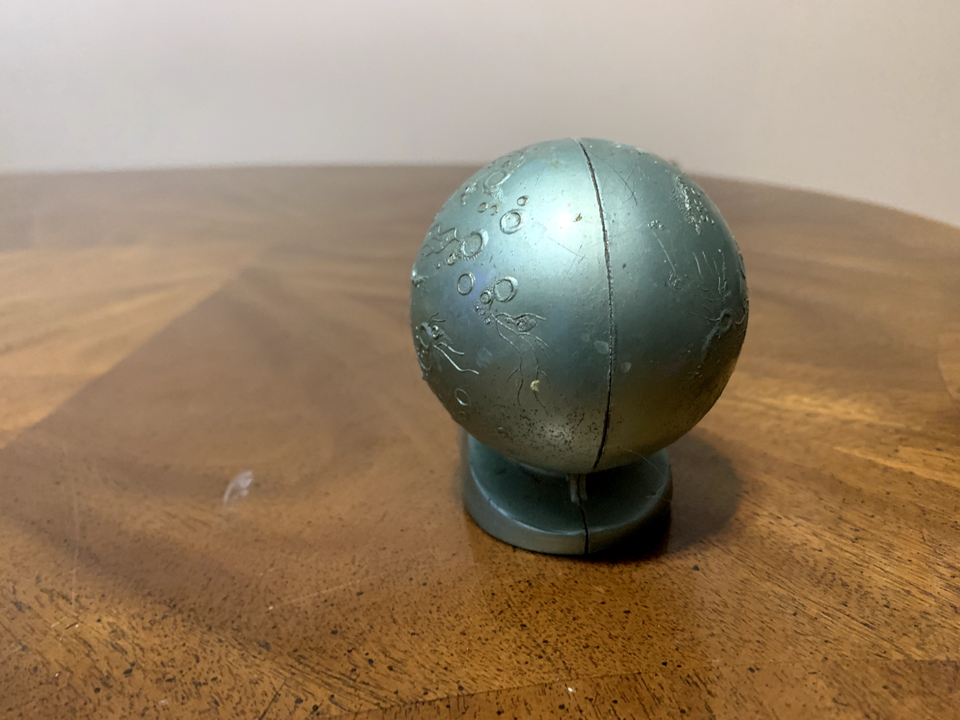 Vtg Strato Rocket Space Ship Xu 232 Coin Bank Cast Mechanical 1950's ...