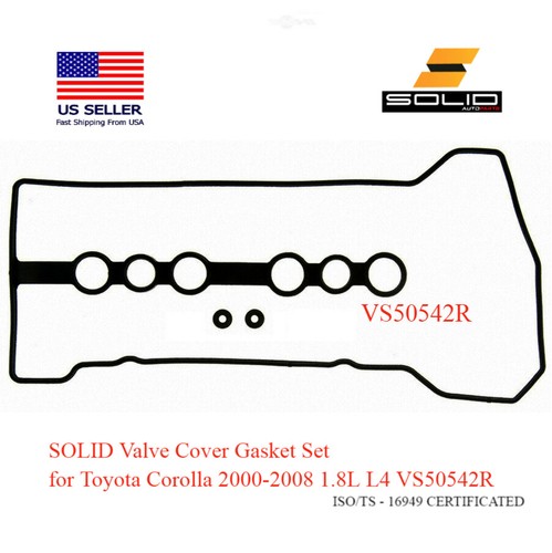 SOLID!! Valve Cover Gasket Set fit for Toyota Corolla 2000-2008 1.8L L4 ...
