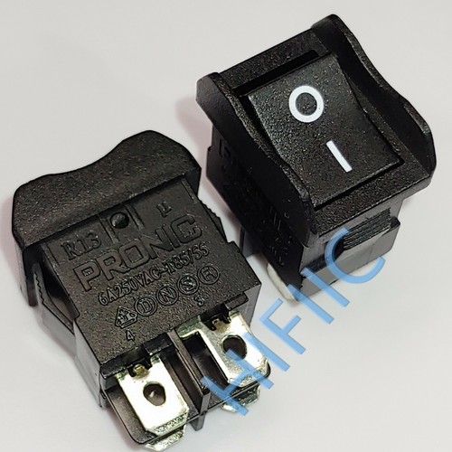 1PCS/5PCS PRONIC R13 Rocker Switch 4 Pins 5A/8A 250VAC 10A 250VAC Black ...