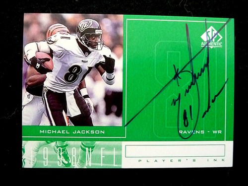 1998 SP AUTHENTIC PLAYER'S INK MJ MICHAEL JACKSON AUTOGRAPH RAVENS | eBay