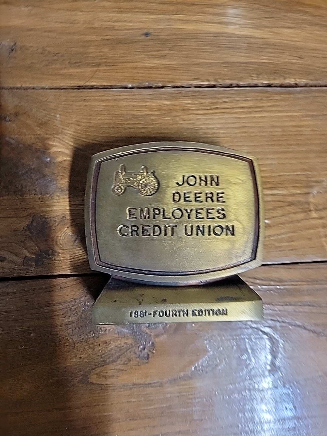 Vintage John Deere Employees Credit Union Metal Coin Bank ~ 4th Edition ...
