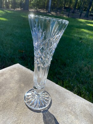 Vintage CLARENBRIDGE IRISH CRYSTAL 24% Lead Crystal - Vase - 10 inches ...