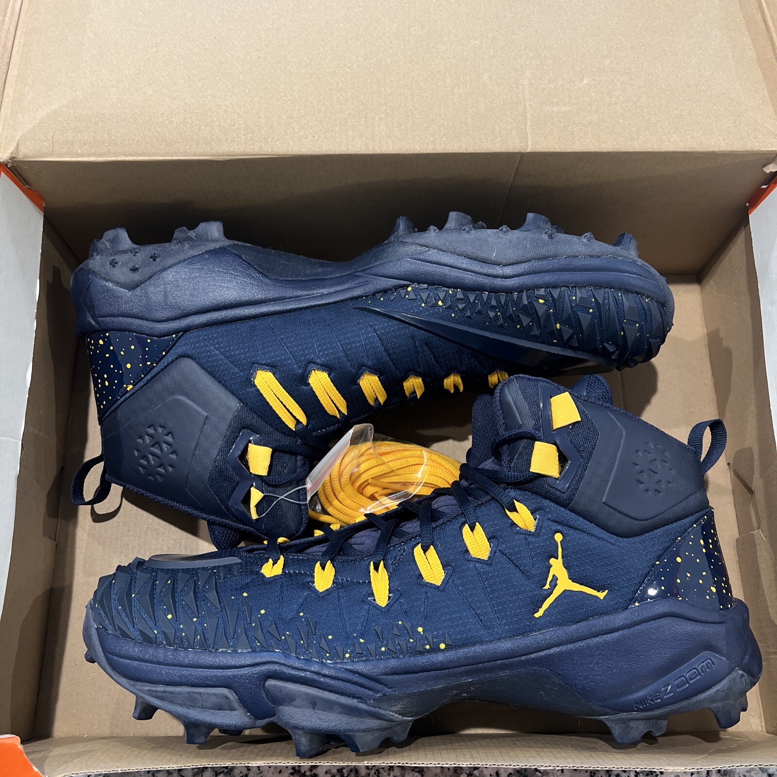 Size 15 Michigan Wolverines Air Jordan Nike Force Savage Pro Shark ...