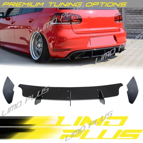 For VW Golf 6 MK6 GTI 2010-2014 Rear Bumper Lip Diffuser 3 Fin Valance ...