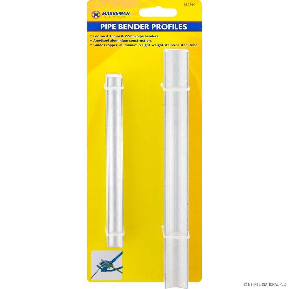 2PC PIPE BENDER GUIDES ALUMINIUM PROFILES 15MM 22MM PLUMBING COPPER ...