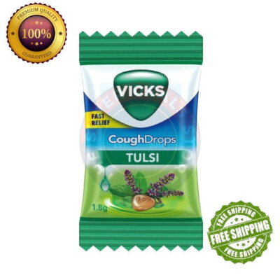 (20+5 FREE=25) Vicks Cough Drops Tulsi Flavor CANDY Toffee 1.8g - Free ...