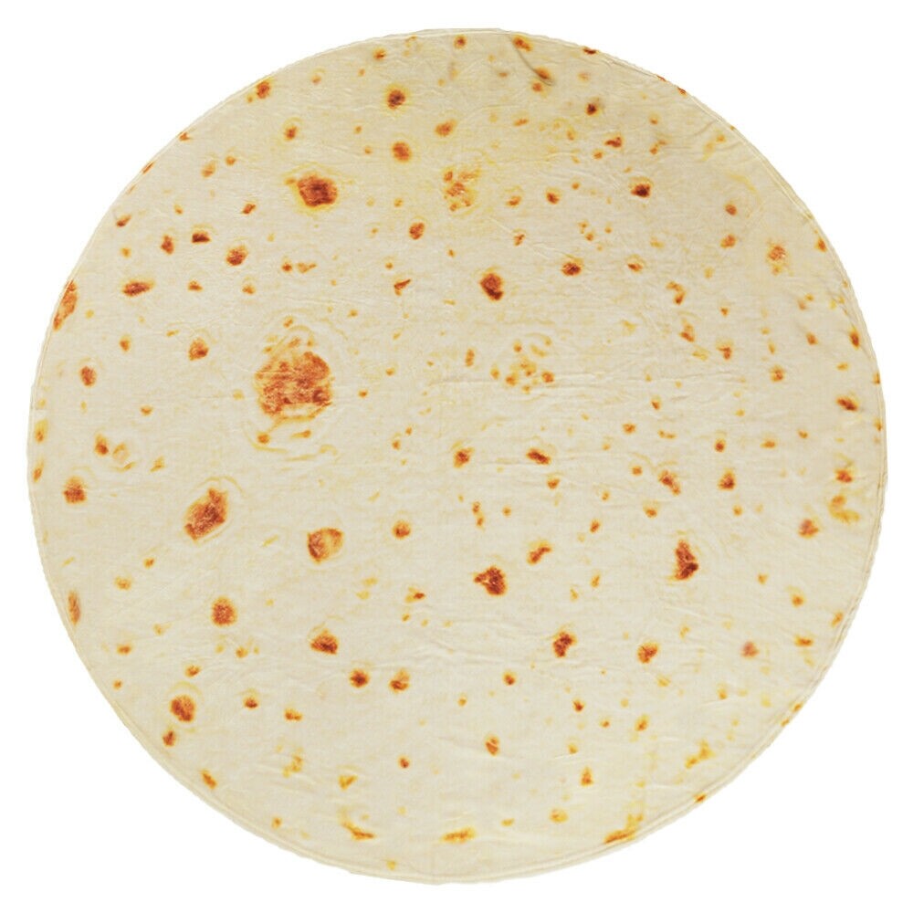 60'' 70'' Mexican Flannel Fleece Tortilla Christmas Blanket 3D Round ...