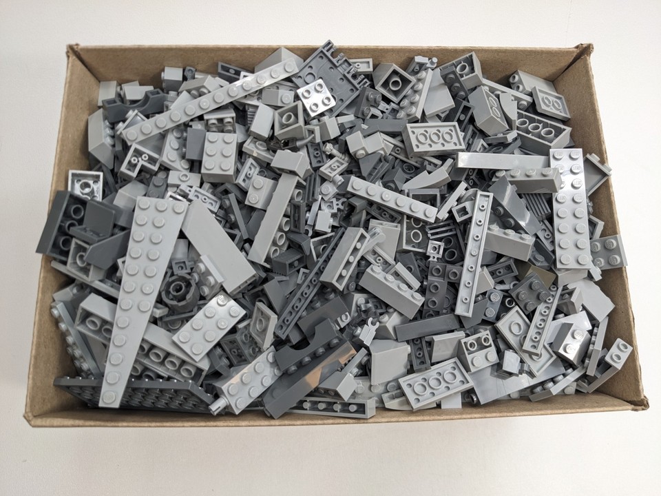 5 lbs Gray LEGO Bulk Lot – Genuine Cleaned & Sanitized Bricks Plates ...