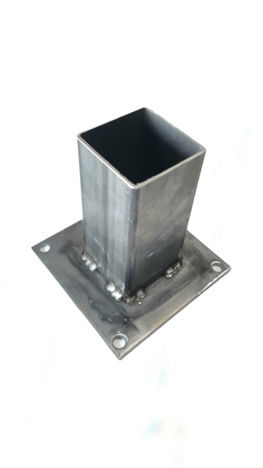 Mild Steel Square Box Welded on Base Plate Table leg | eBay UK