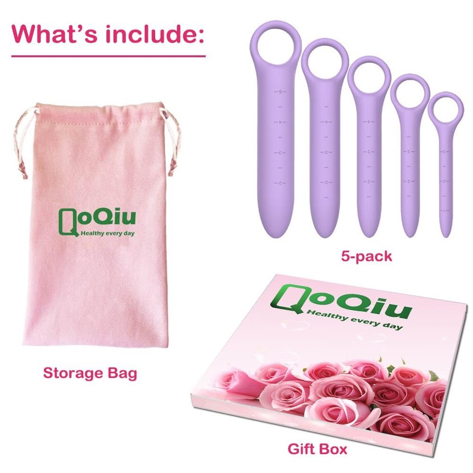 5Pack Silicone Dilators for Pelvic Floor for Women with Fine Scales ...