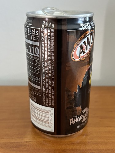 2019 THE ANGRY BIRDS 2 MOVIE -EMPTY Can 7.5oz- A & W ROOTBEER- BOMB- #2 ...