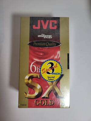JVC T-120 SX 6-Hour High Performance Blank VHS Video Cassette Tapes 3 ...