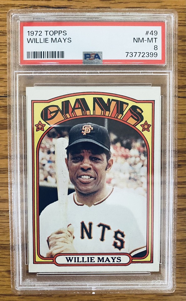 1972 Topps #49 WILLIE MAYS HOF Pittsburgh Pirates NM MINT PSA 8 ...