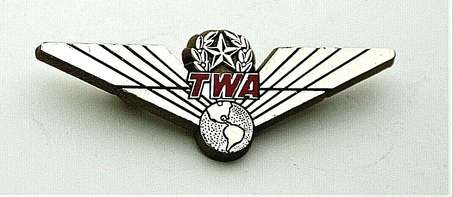 Vtg Plastic 1960-70s TWA Trans World Airlines Captain Kids Pilots Wings ...