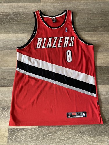 100% Authentic Bonzi Wells Vintage Nike Trail Blazers Jersey Size 52 ...