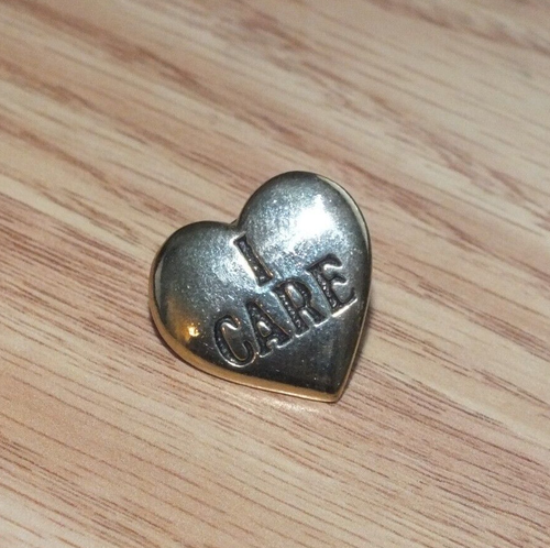 Gold Tone Vintage "I Care" Collectible Souvenir Shirt Lapel Pin | eBay