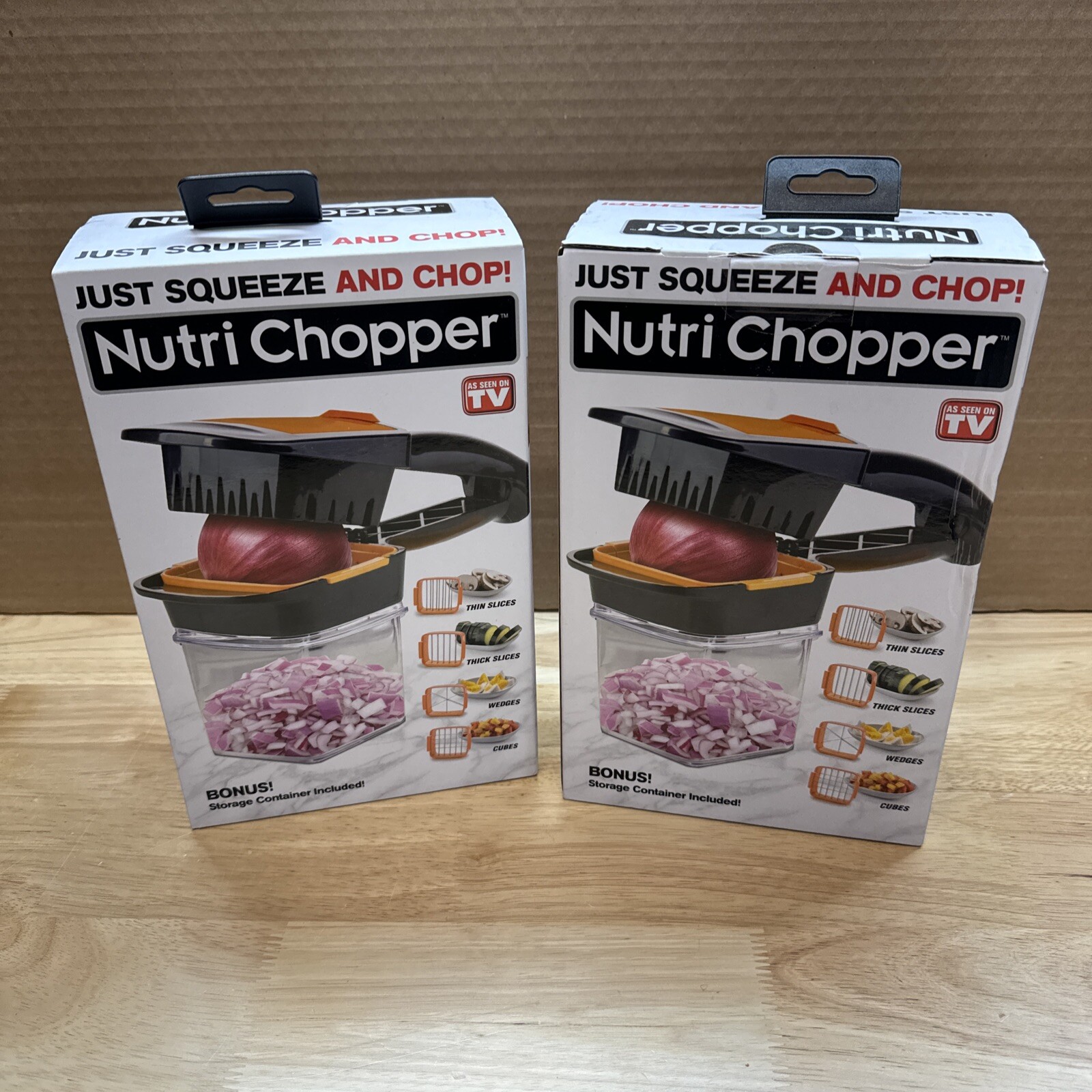 Nutri Chopper Kitchen Slicer 5-in-1 Handheld Just Squeeze & Chop 10X ...