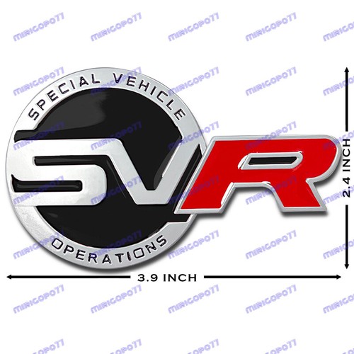 2PCS For SVR black red Rear Badge Emblem Deck lid Trunk decal - Pair | eBay
