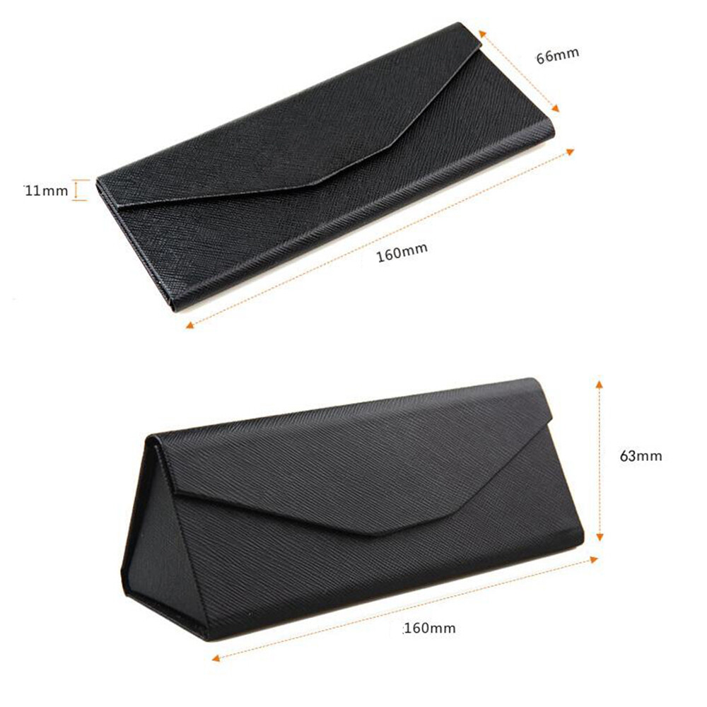 5PCS Magnetic Portable Eyeglasses Glasses Case Boxe Triangular Folding ...