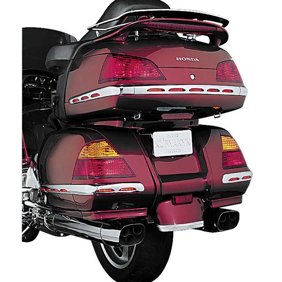 Lighted Trunk Molding Chrome w/Red Lenses For Honda GL1800 '01-10 OPEN ...