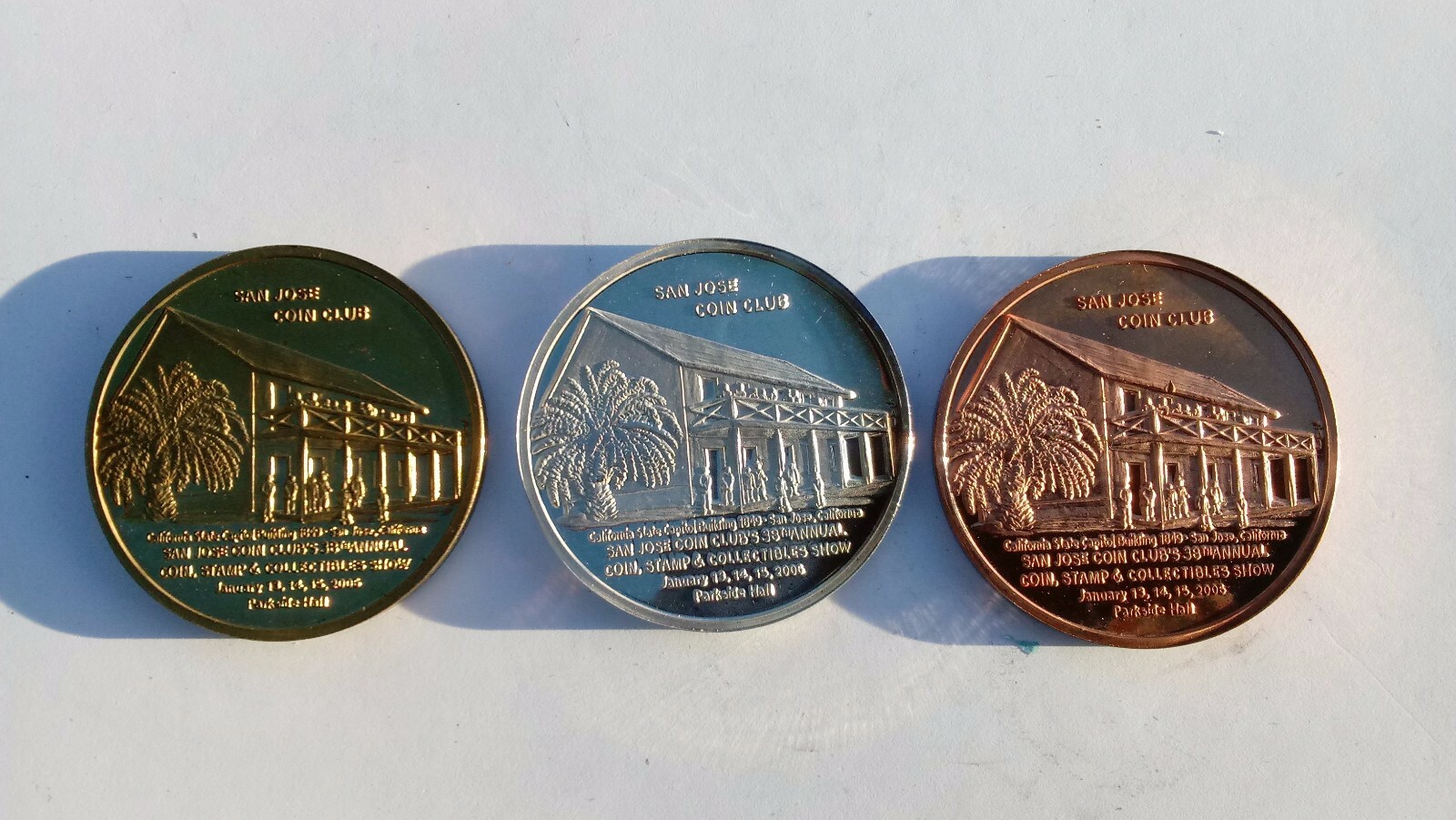 San Jose Coin Club's 2006 Coin Set Silver, Brass & Copper | eBay