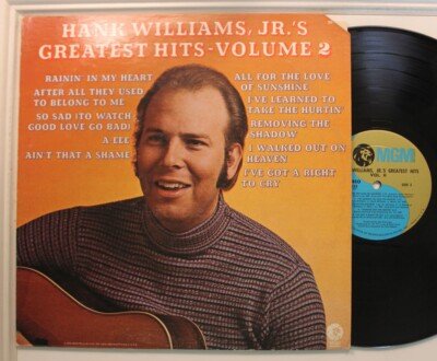 Hank Williams Jr. Lp Greatest Hits Vol. Ii 2 (1972) On Mgm - Vg+ / Vg+ ...