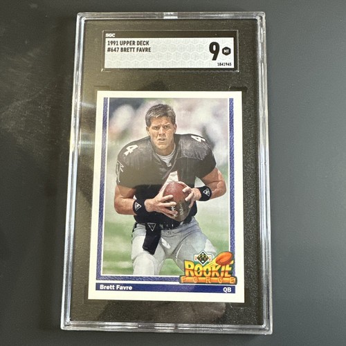 Brett Favre (RC) 1991 Upper Deck ROOKIE FORCE - #647 - FALCONS SGC 9 | eBay