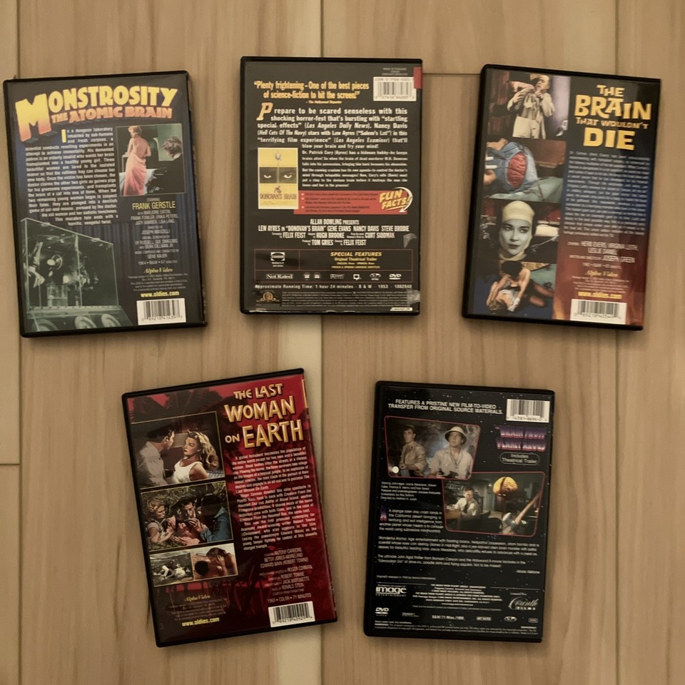 A Set of Five Science Fiction Movies from the 1950s and 1960s ...
