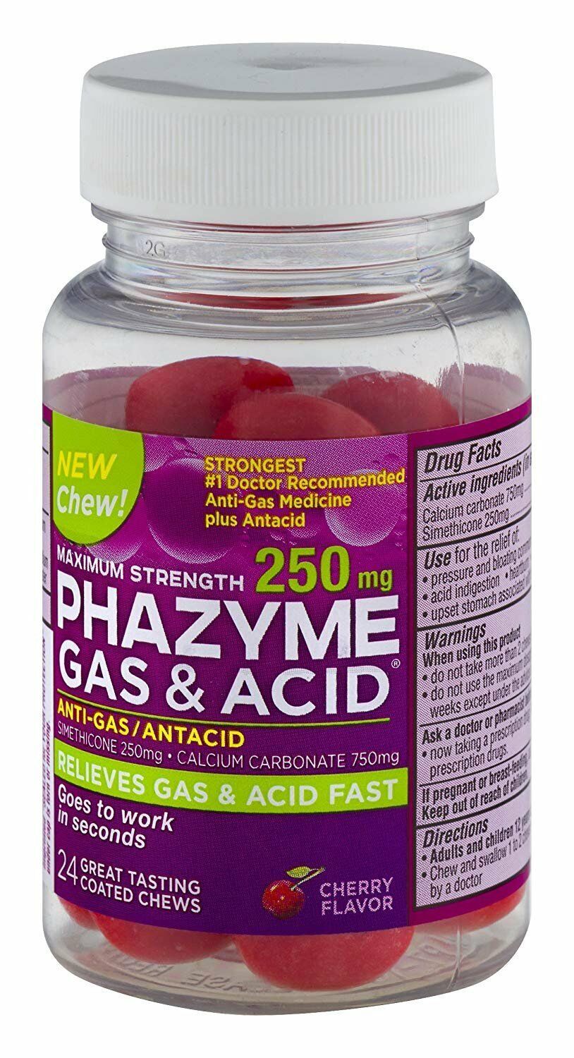 Phazyme+Gas+%26+Acid+Relief+Chewables+-+24+Count for sale online | eBay