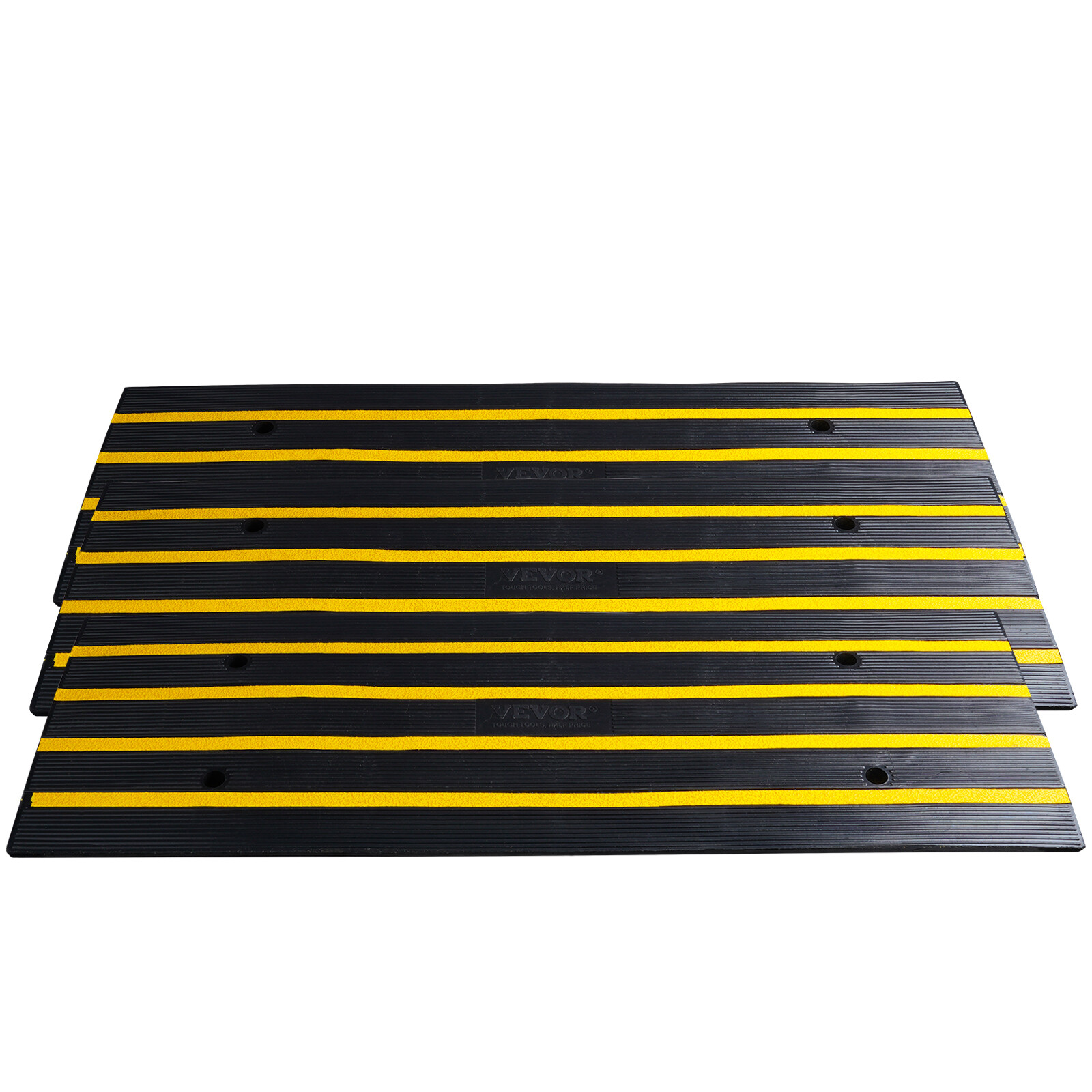 VEVOR 3 Pack 48"x16"x2.6" Curb Ramp Rubber Driveway Ramp 15T Load ...