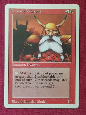 Magic The Gathering REVISED DWARVEN WARRIORS single red card MTG | eBay ...
