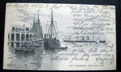 RED STAR LINE ANTWERPEN NEW YORK SS VADERLAND 29TY JUNE 1903 | eBay