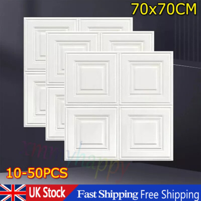 50PCS Large Drop Ceiling Tiles Wall Sticker·XPE Self-adhesive.Ceiling ...