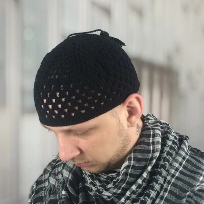 Namaz prayer kufi tassel Quran reading hat Islamic skull cap Muslim ...