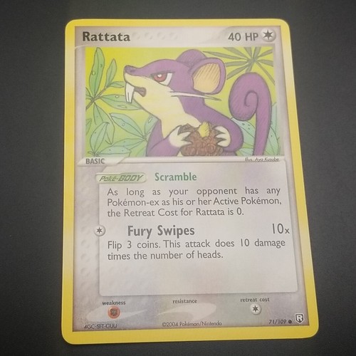 RATTATA 71/109 - NON-Holo - EX Team Rocket Returns - 2004 Pokemon Card ...