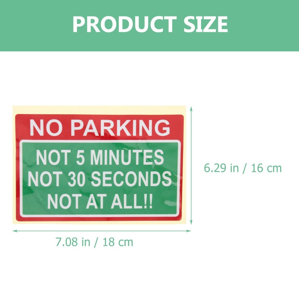 2 Pcs Reflective Stickers Warning Sign No Parking Safety Warnings | eBay