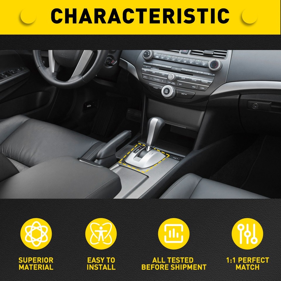 Inner Center Console Gear Shift Panel Cover Trim For Honda Accord 2008 ...